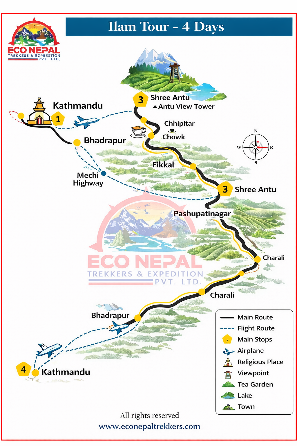 Ilam Tour 2026 | 4 Days Tea Garden Tour From Kathmandu | Eco Nepal Trekkers